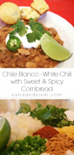 Blanco Chile with Spicy Sweet Cornbread - Sand and Sisal