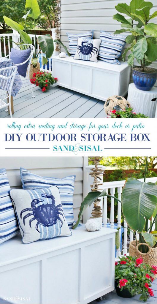 DIY Outdoor Storage Box / Bench - Sand and Sisal