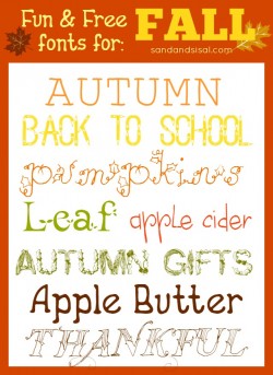 Fun + Free Fonts for FALL - Sand and Sisal