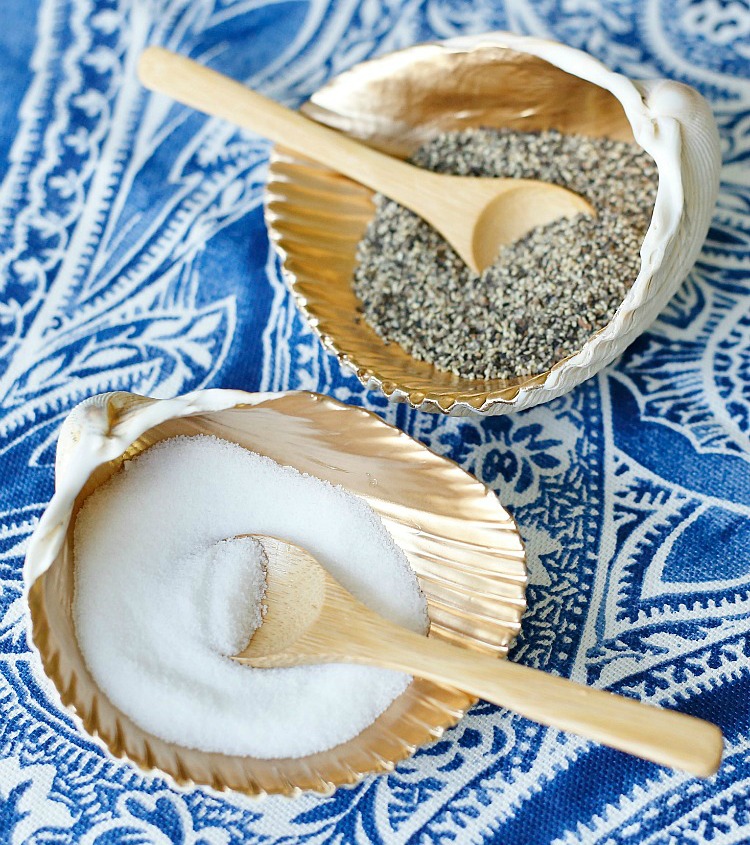 Gilded Seashell Salt and Pepper Cellars - Sand and Sisal