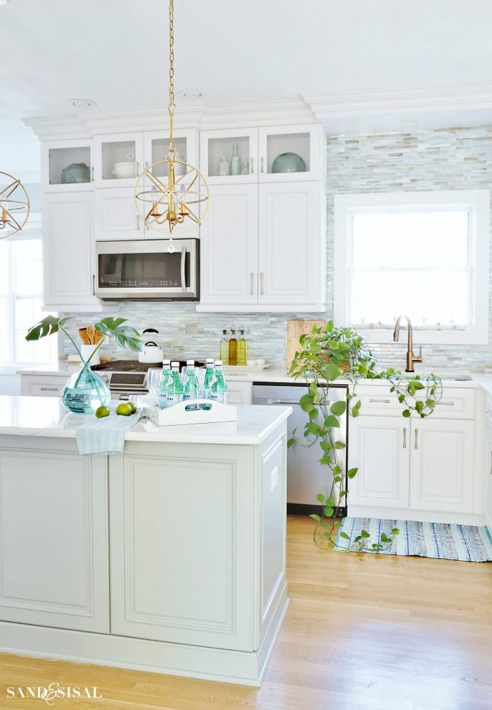Coastal Kitchen Decorating Ideas for Spring - Sand and SIsal